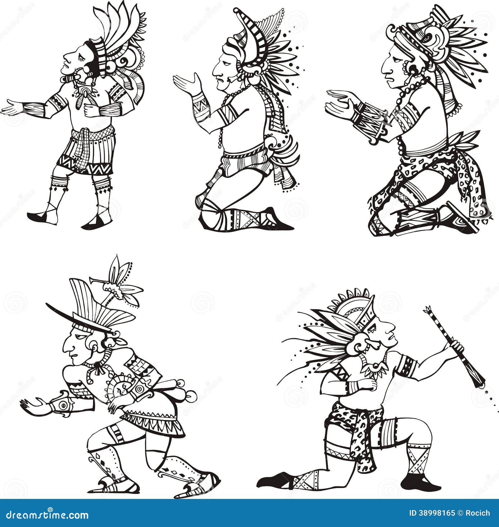 Maya Characters Vector Illustration | CartoonDealer.com #38998014