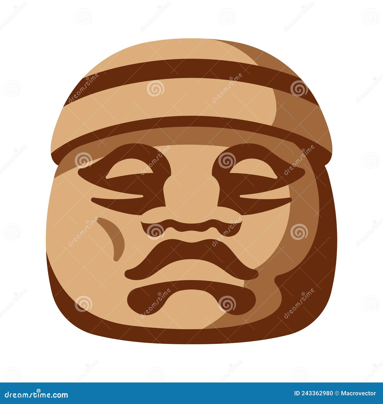 Maya Face Mask Composition stock vector. Illustration of occult - 243362980