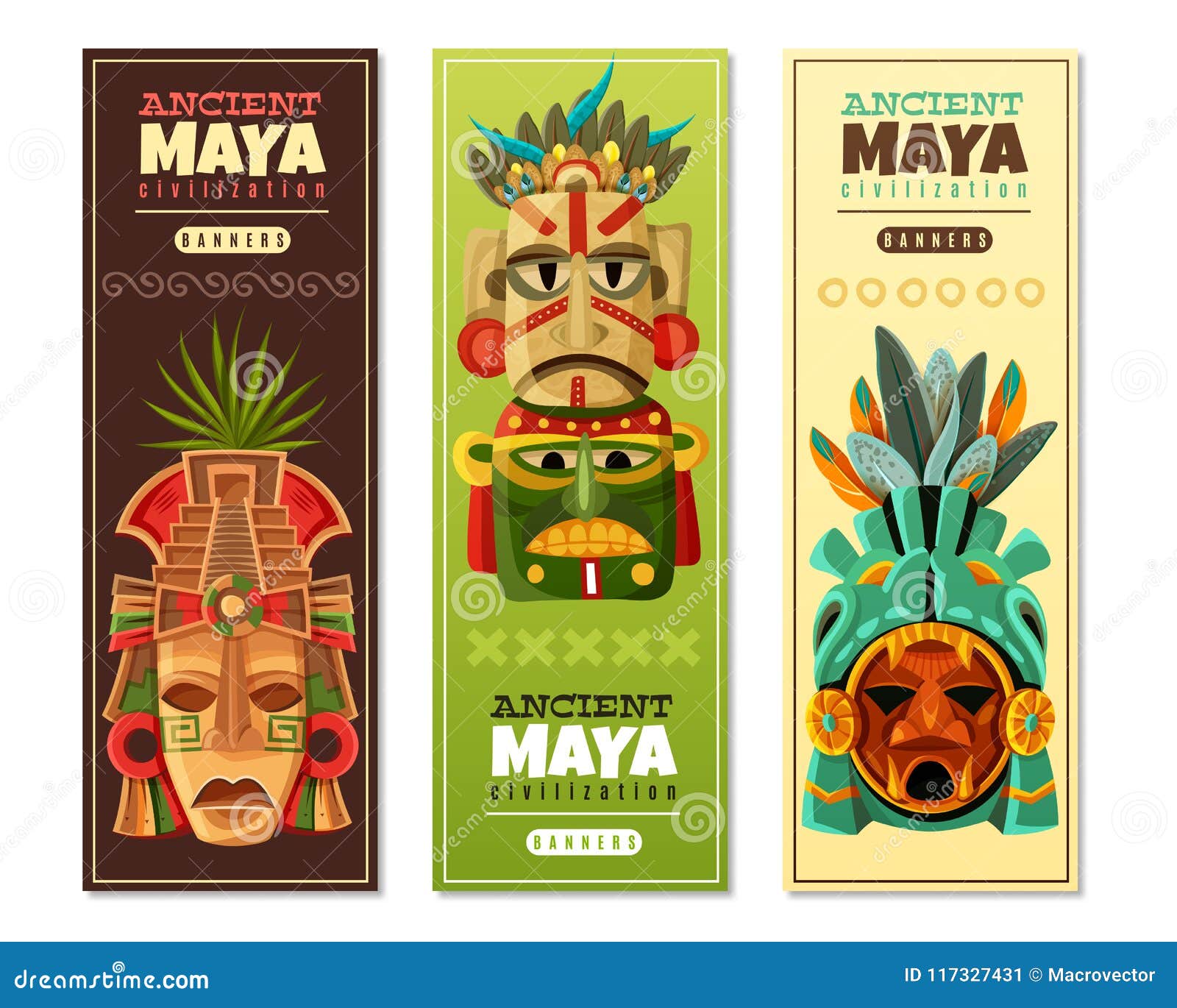 Maya Civilization Infographics Cartoon Vector | CartoonDealer.com ...