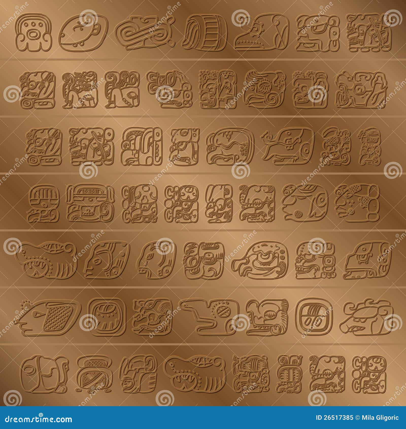 Maya Glyph stock vector. Illustration of maya, symbolic - 26517385