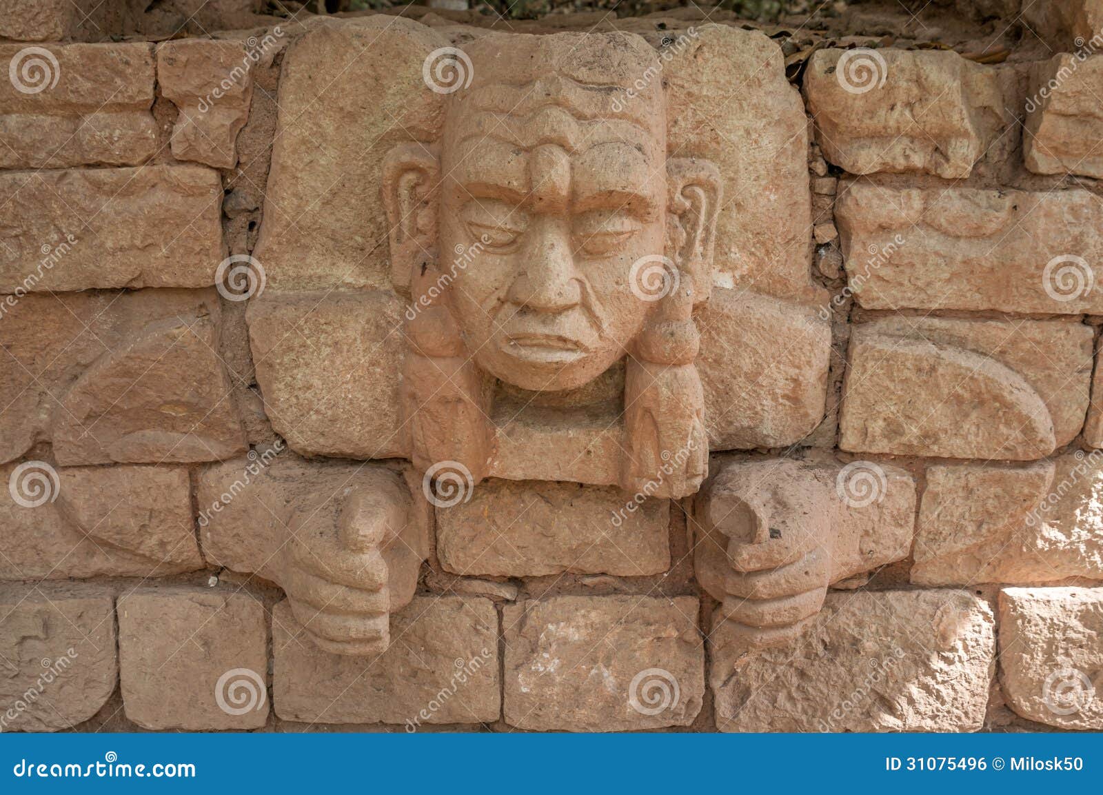 Maya Head foto de archivo. Imagen de america, viaje, senderismo - 31075496