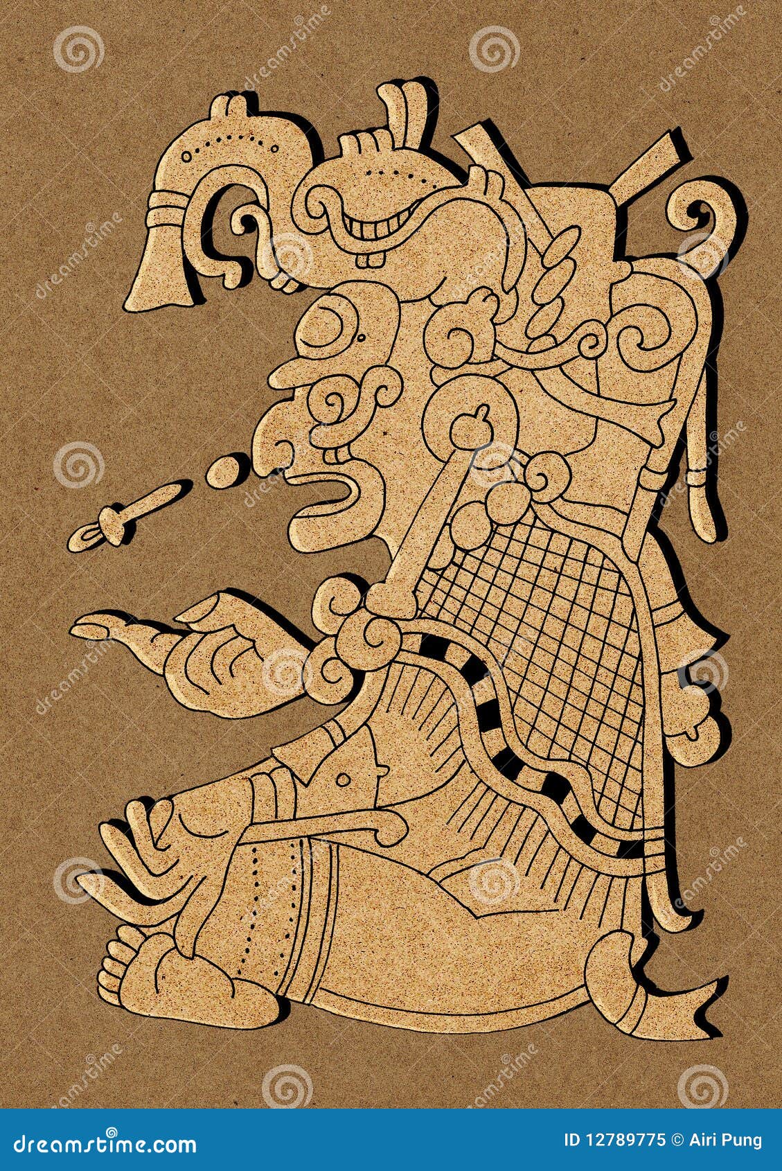 Maya - Illustratie Van Mayan Codex Van Dresden Stock Illustratie ...