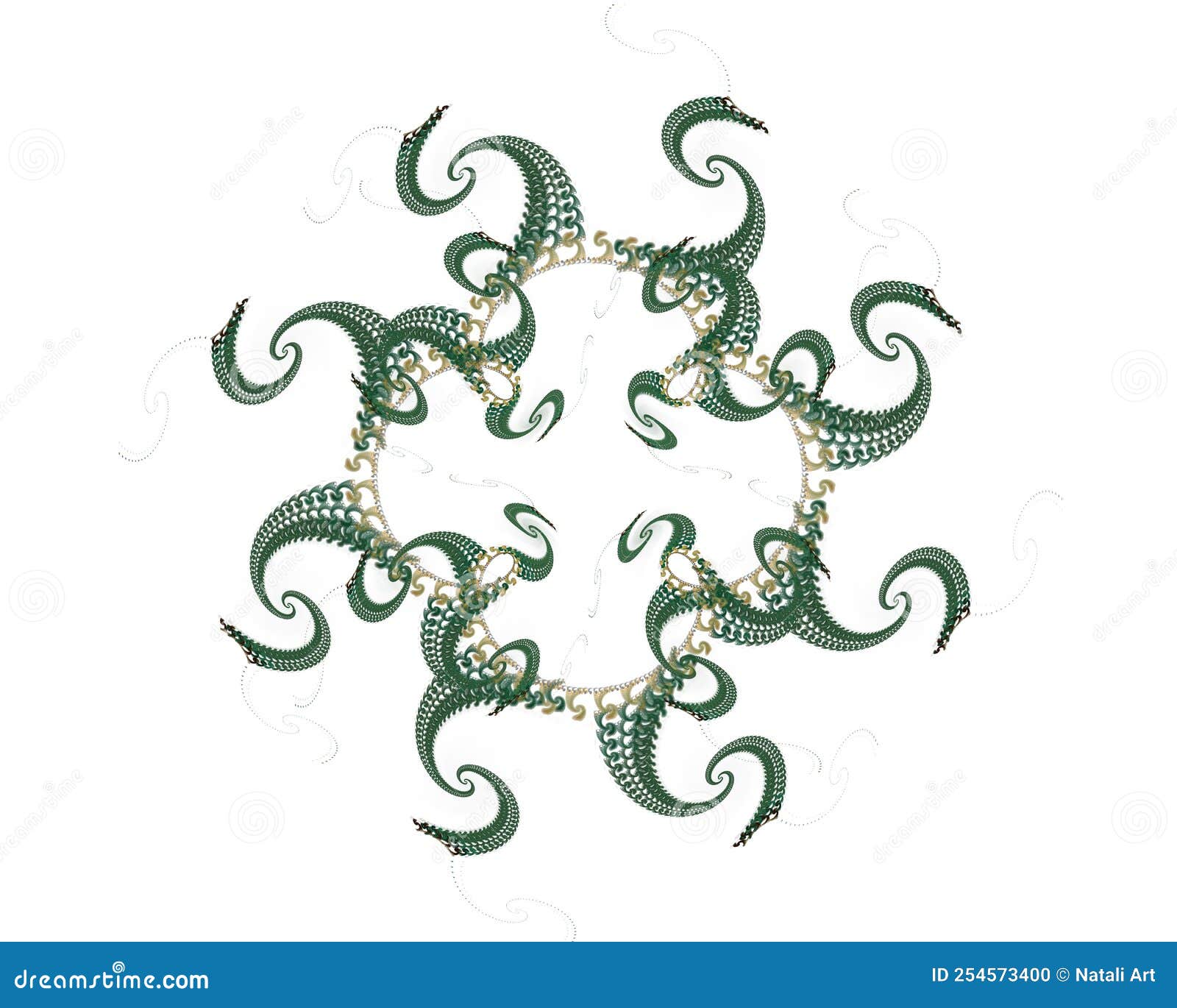 Maya Ornaments and Stylized Fractal Patterns Stock Illustration ...