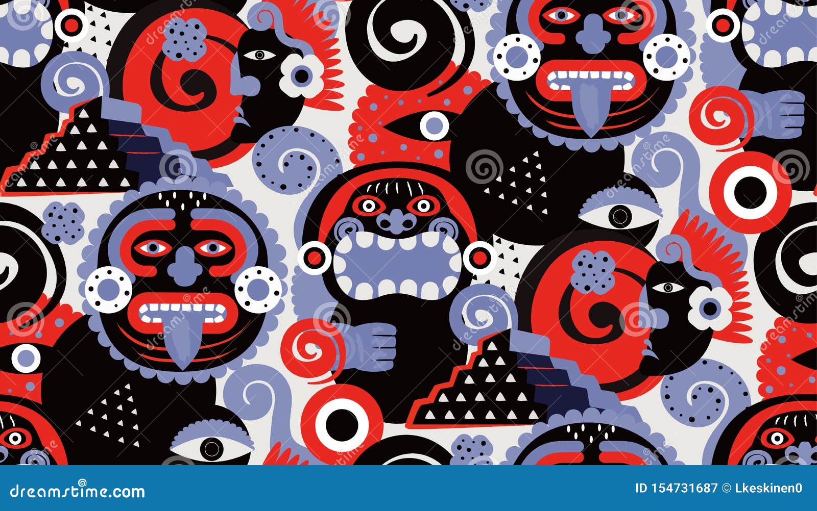 Maya Pattern Seamless Design Graphic Stock Vector - Illustration of ...