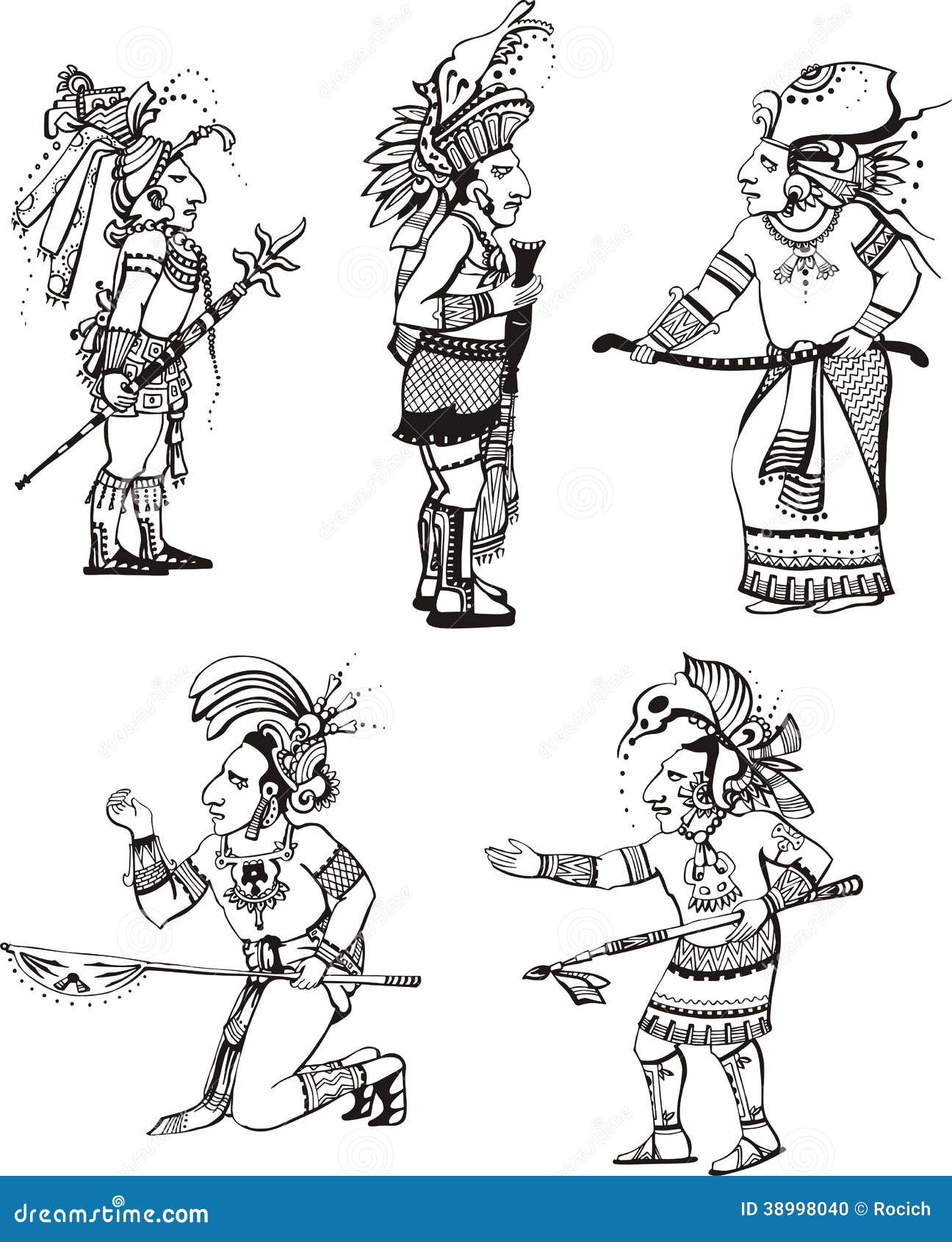 Maya Characters Vector Illustration | CartoonDealer.com #38998014