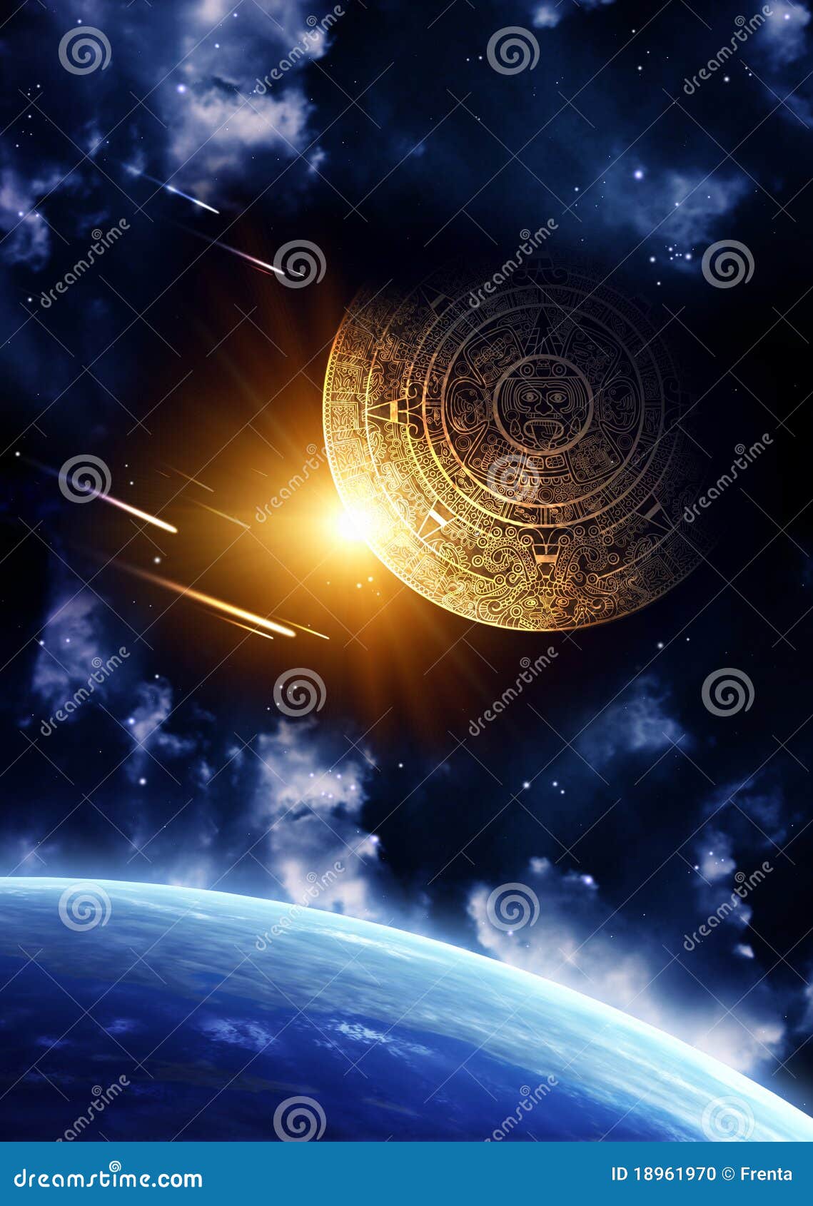 Maya prophecy stock illustration. Illustration of world - 18961970