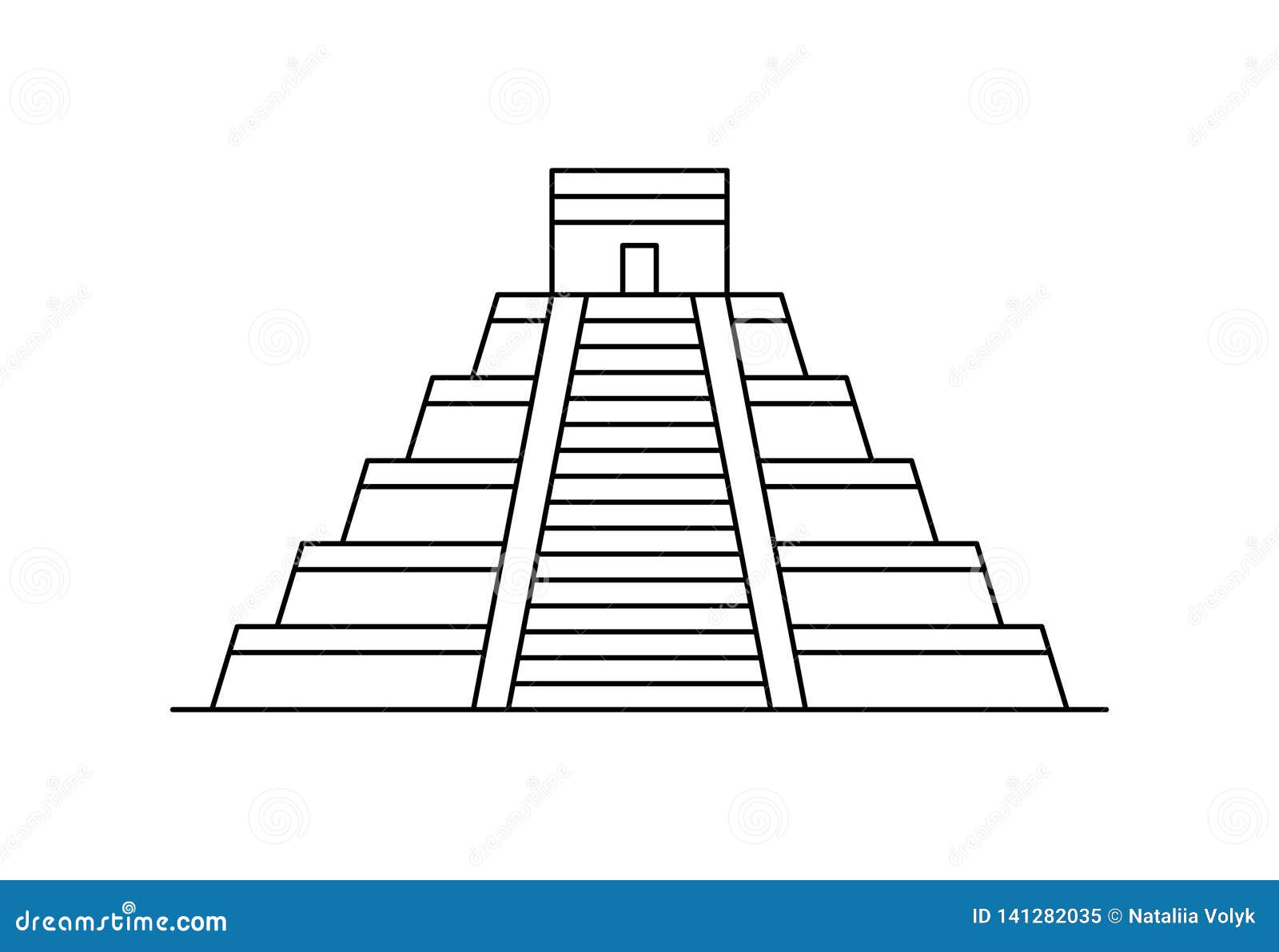 Mayan Pyramids Drawings