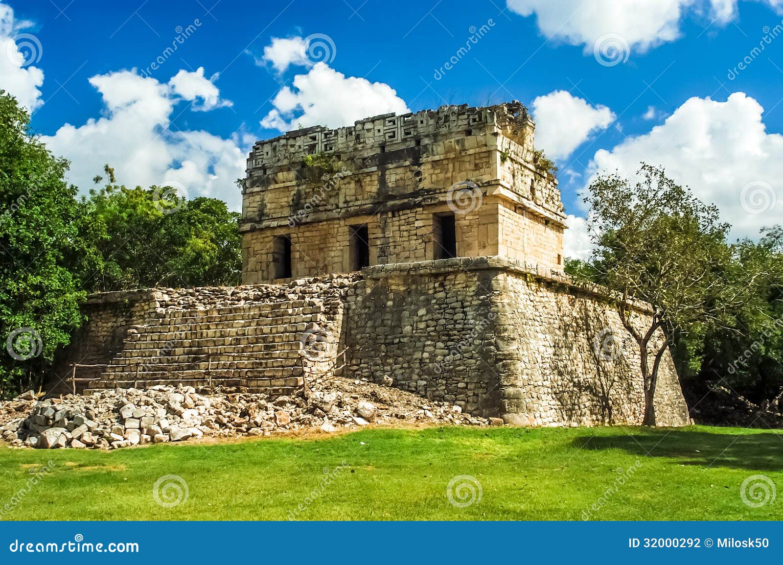 Maya Ruins stock photo. Image of traveling, chichen, maya - 32000292