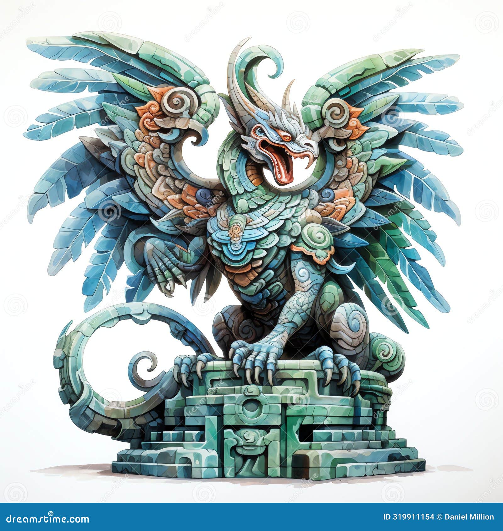 Maya Serpent Deity Linked To The Feathered Serpent Deity Kukulkan ...