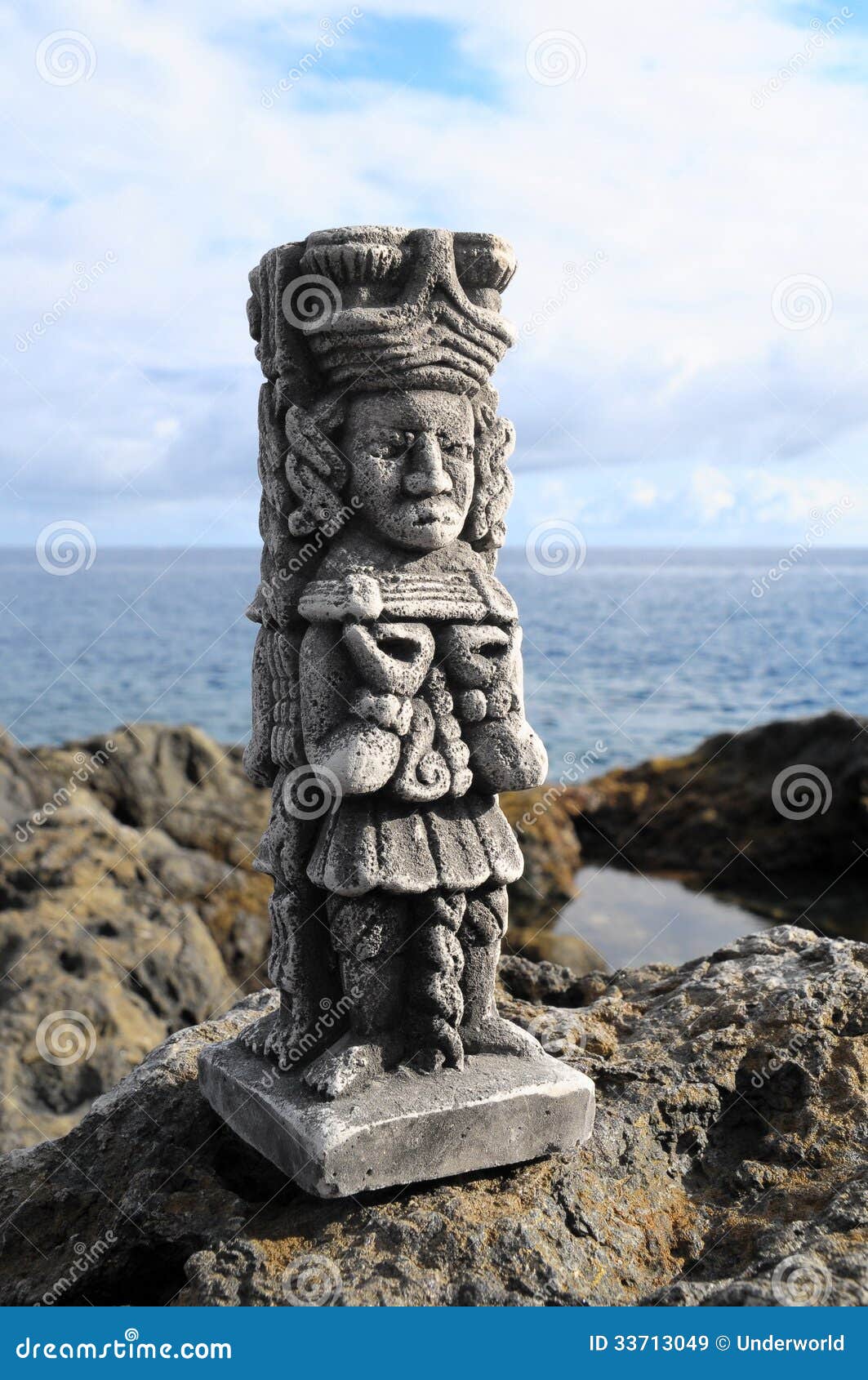 Maya Statue stock image. Image of latin, ruin, religious - 33713049