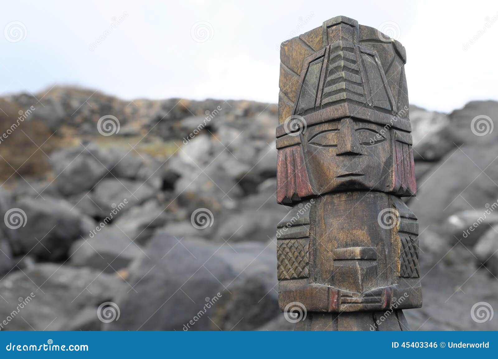 Maya Statue stock photo. Image of historic, mexico, clay - 45403346