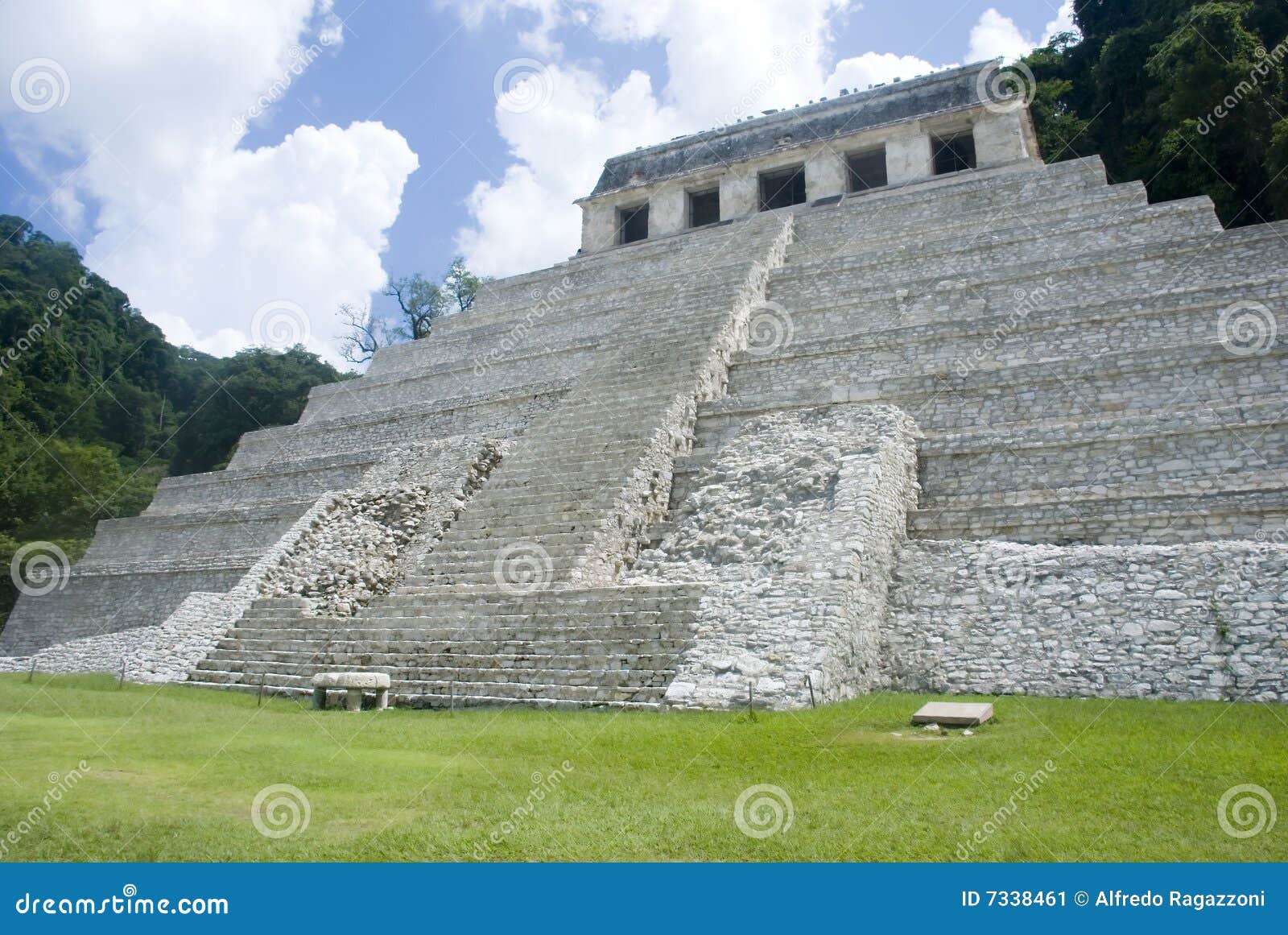 Maya temple stock image. Image of ancient, mexico, archeological - 7338461