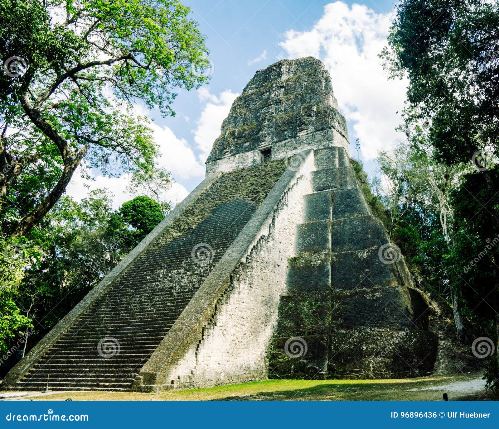Temple In Tikal Park. Sightseeing Object In Guatemala With Mayan ...