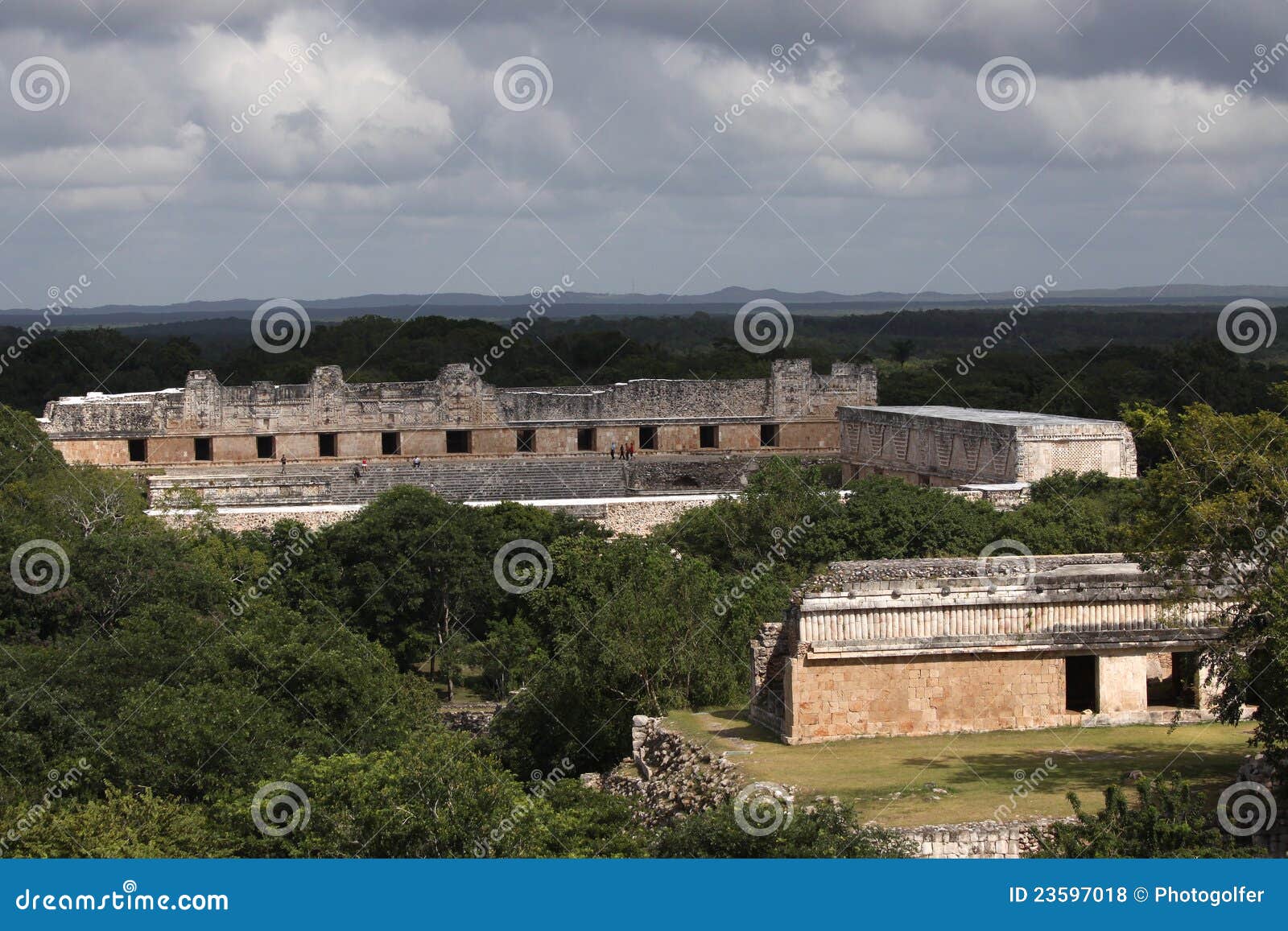 Maya Temples in Uxmal, Mexico Stock Photo - Image of monastery ...