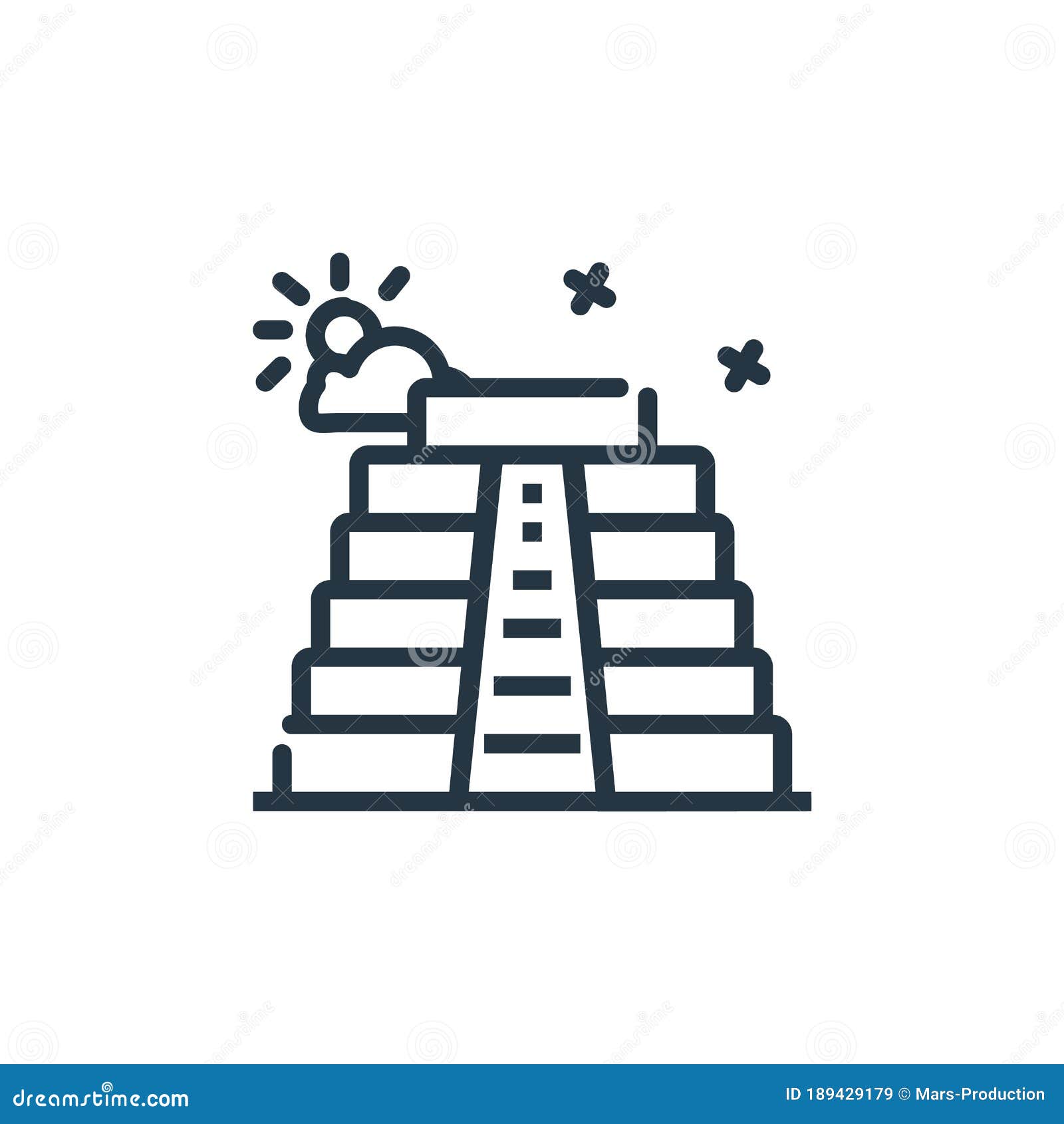 Maya Vector Icon Isolated on White Background. Outline, Thin Line Maya ...