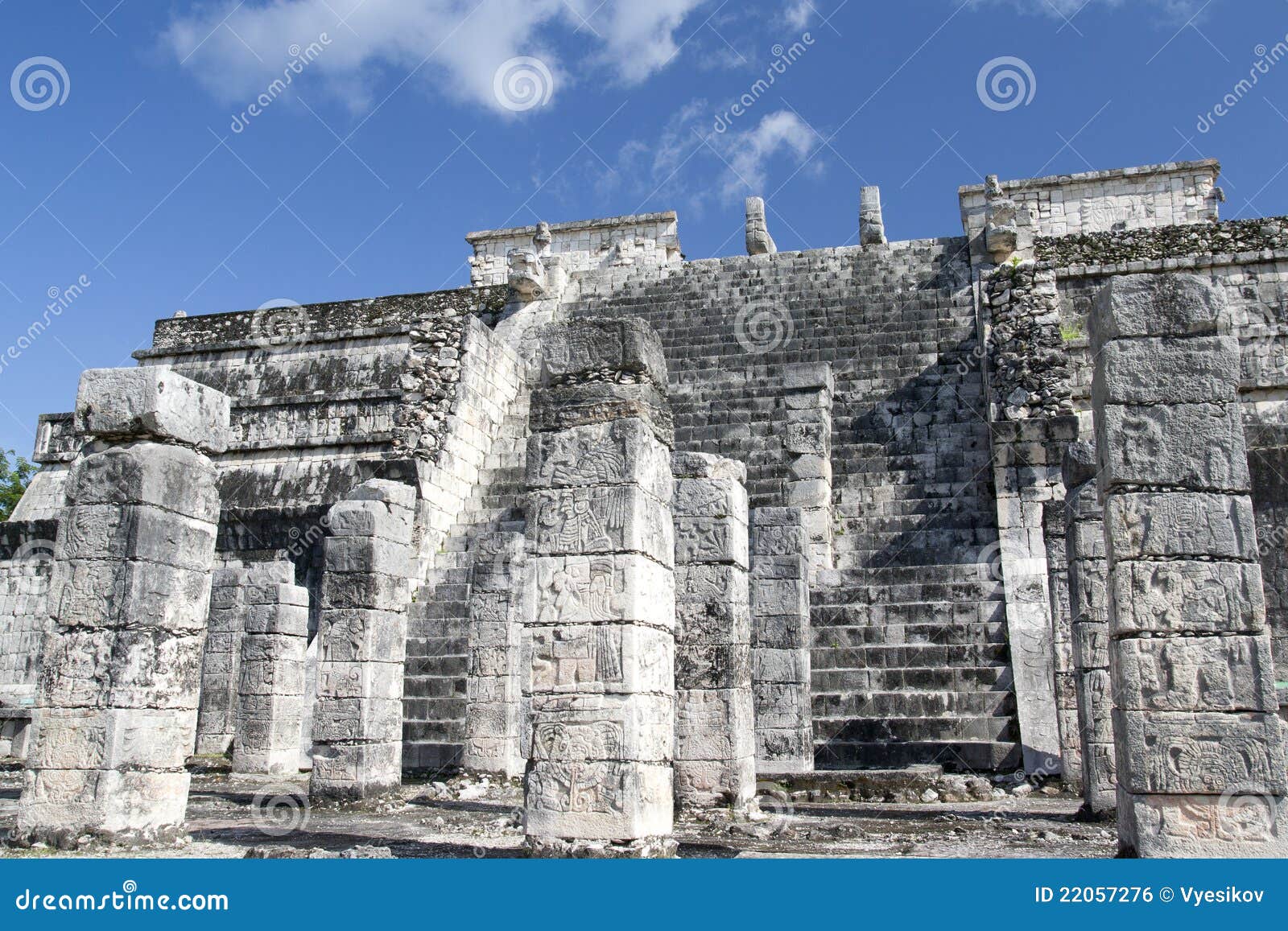 Maya village stock photo. Image of maya, brick, blue - 22057276