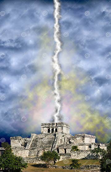 Mayan Apocalypse, Doomsday End of World Stock Image - Image of strike ...