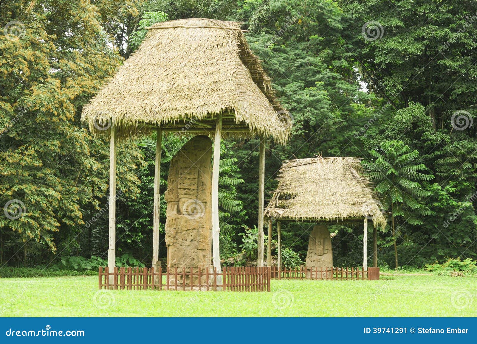 Mayan Archaeological Site of Quirigua Stock Image - Image of guatemala ...