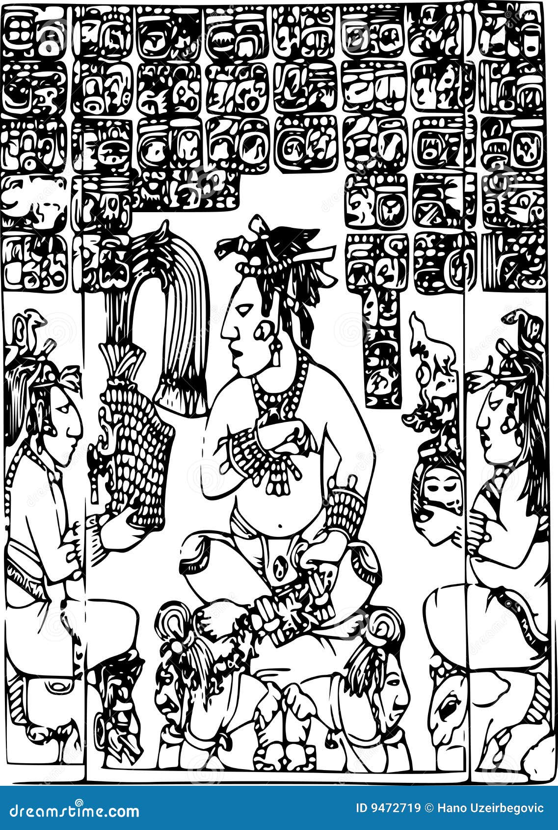 Mayan art stock vector. Illustration of ancient, decoration - 9472719