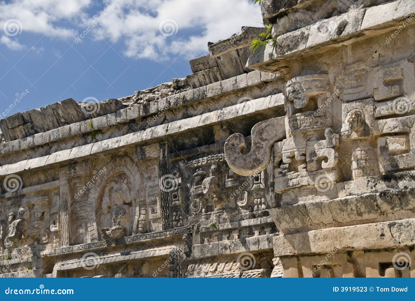 Mayan Artwork In Ruins Stock Photos - Image: 3919523