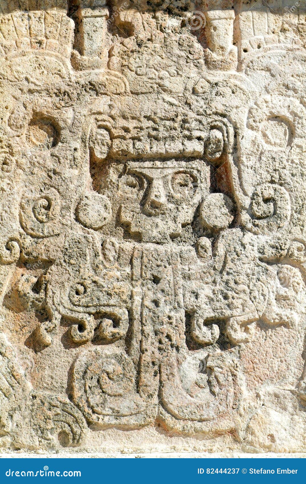 Mayan Bas-relief Sculpture, Palenque, Mexico In Black And White ...