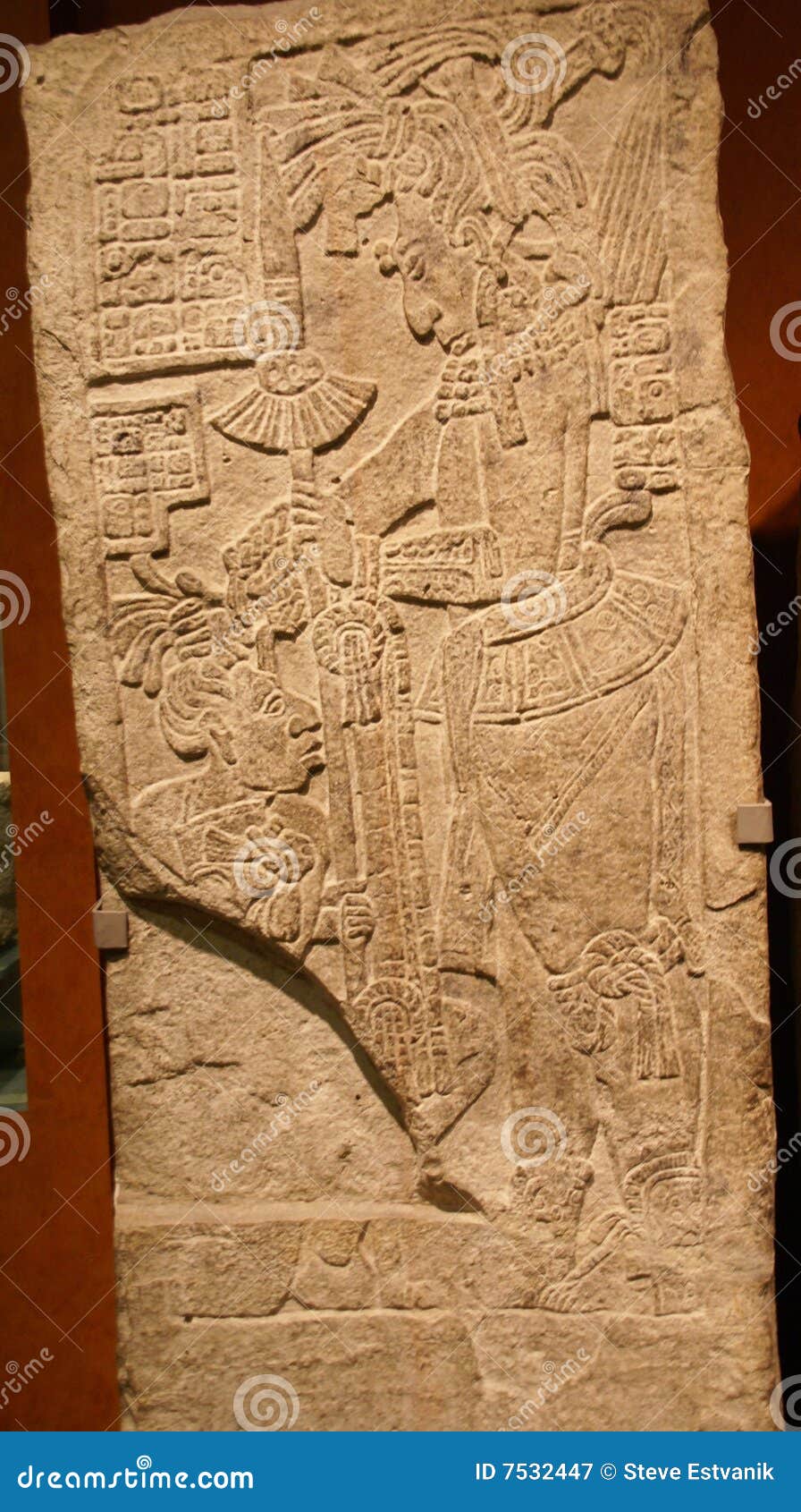 Mayan bas-relief stele stock image. Image of painting - 7532447