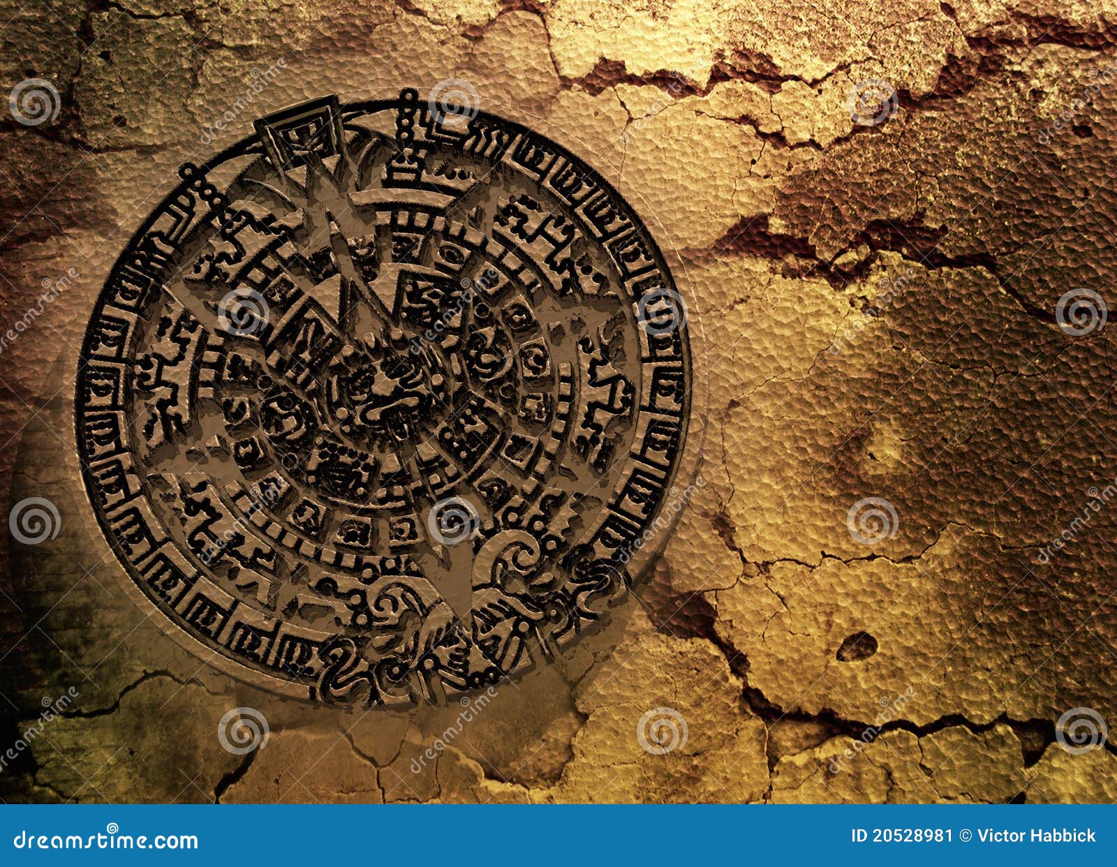 Mayan calander stock illustration. Illustration of mexico - 20528981