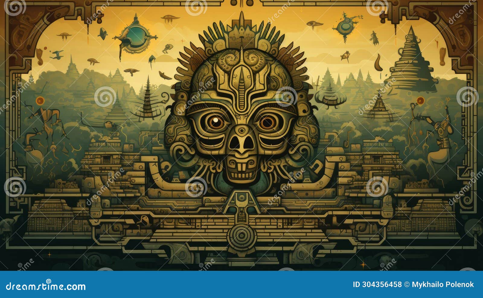 Mayan Calendar Colorful Background. Neural Network AI Generated Stock ... Mayan Calendar Colorful Background. Neural Network AI Generated Stock ...