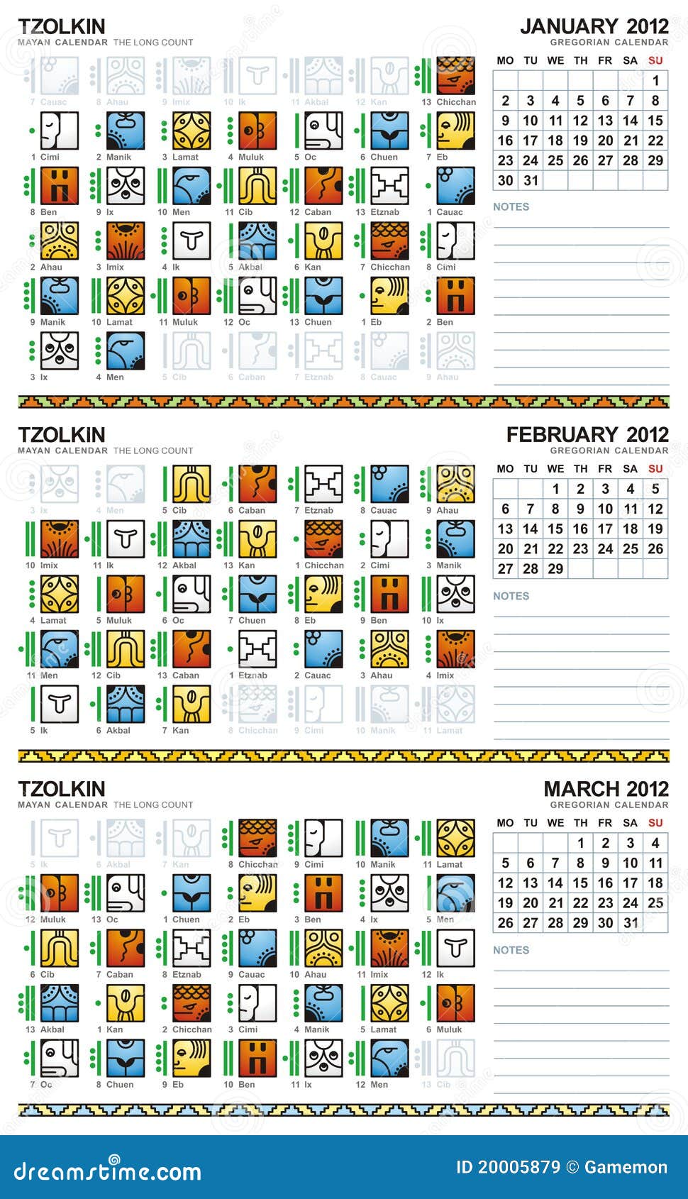 18 Etznab - Maya Calendar Seal Vector | CartoonDealer.com #7652495