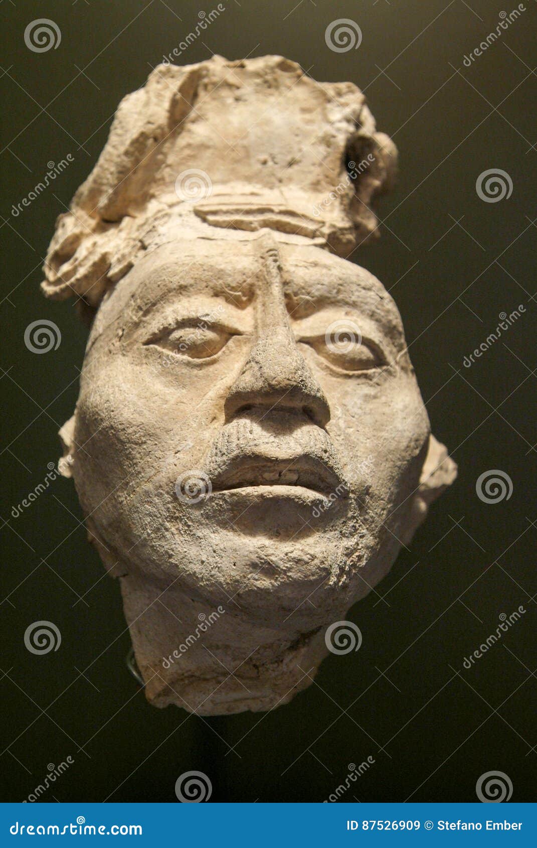 Mayan Ceramic Head of Palenque Editorial Stock Image - Image of face ...