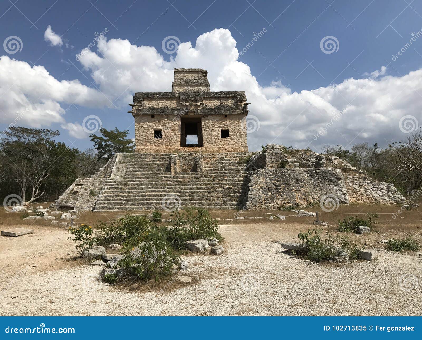 Mayan City stock image. Image of fortification, mexico - 102713835