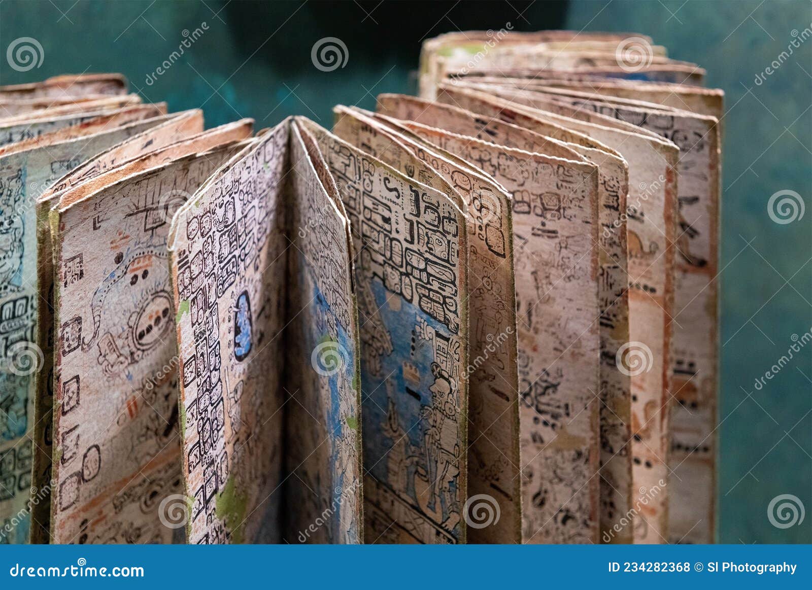 Mayan Codex Hieroglyph Writing, Mexico City Editorial Stock Photo ...