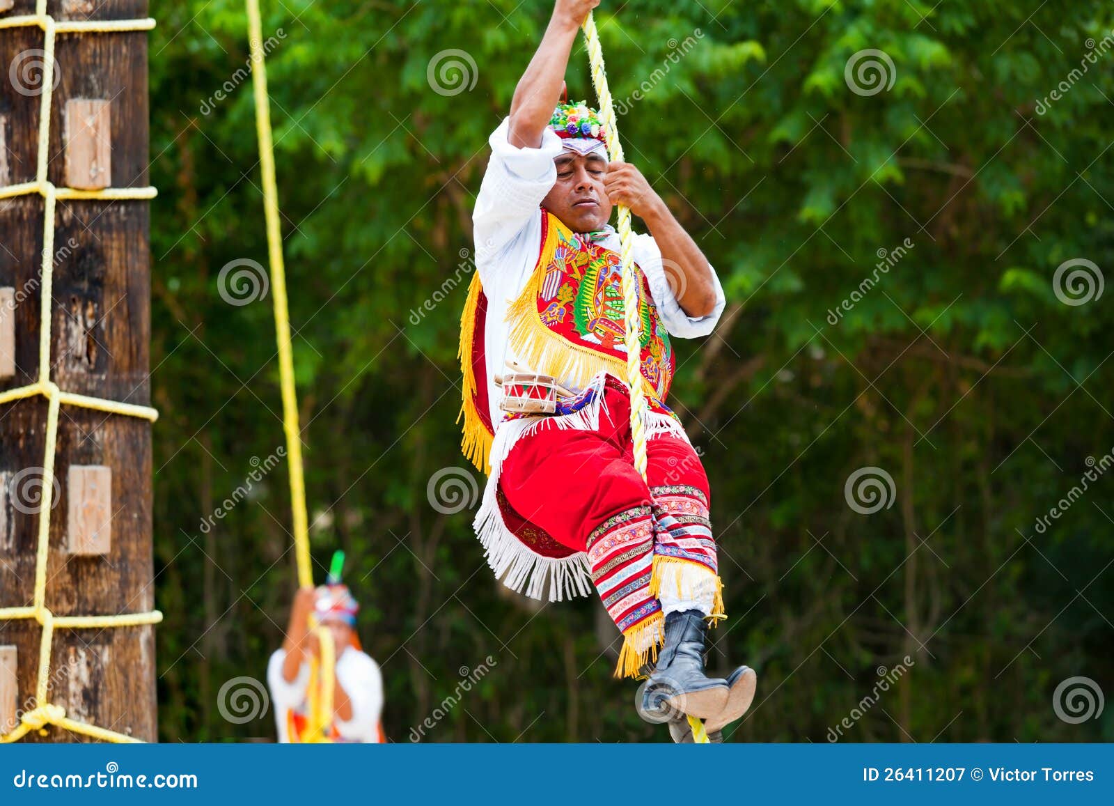 Mayan Flyer Man in the Dance of the Flyers Editorial Photography ...