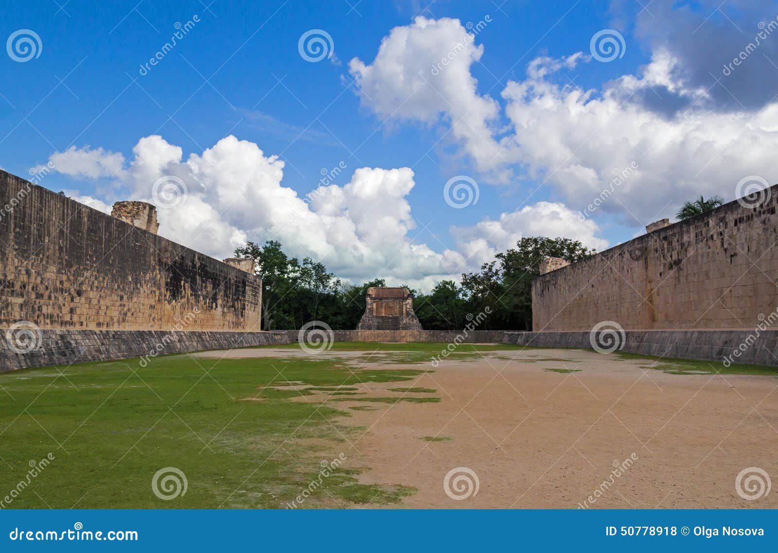 Mayan Ground for Playing with Ball in Mexico Stock Photo - Image of ...