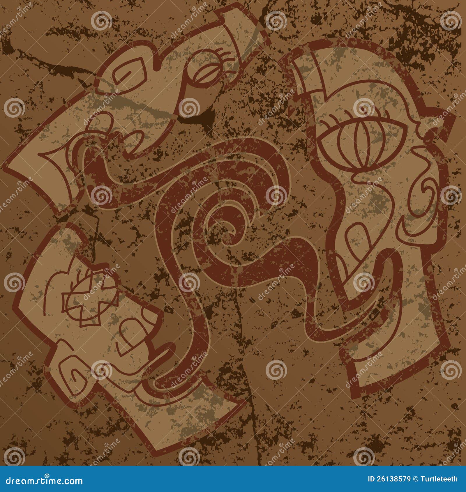 Mayan Heads stock illustration. Illustration of human - 26138579