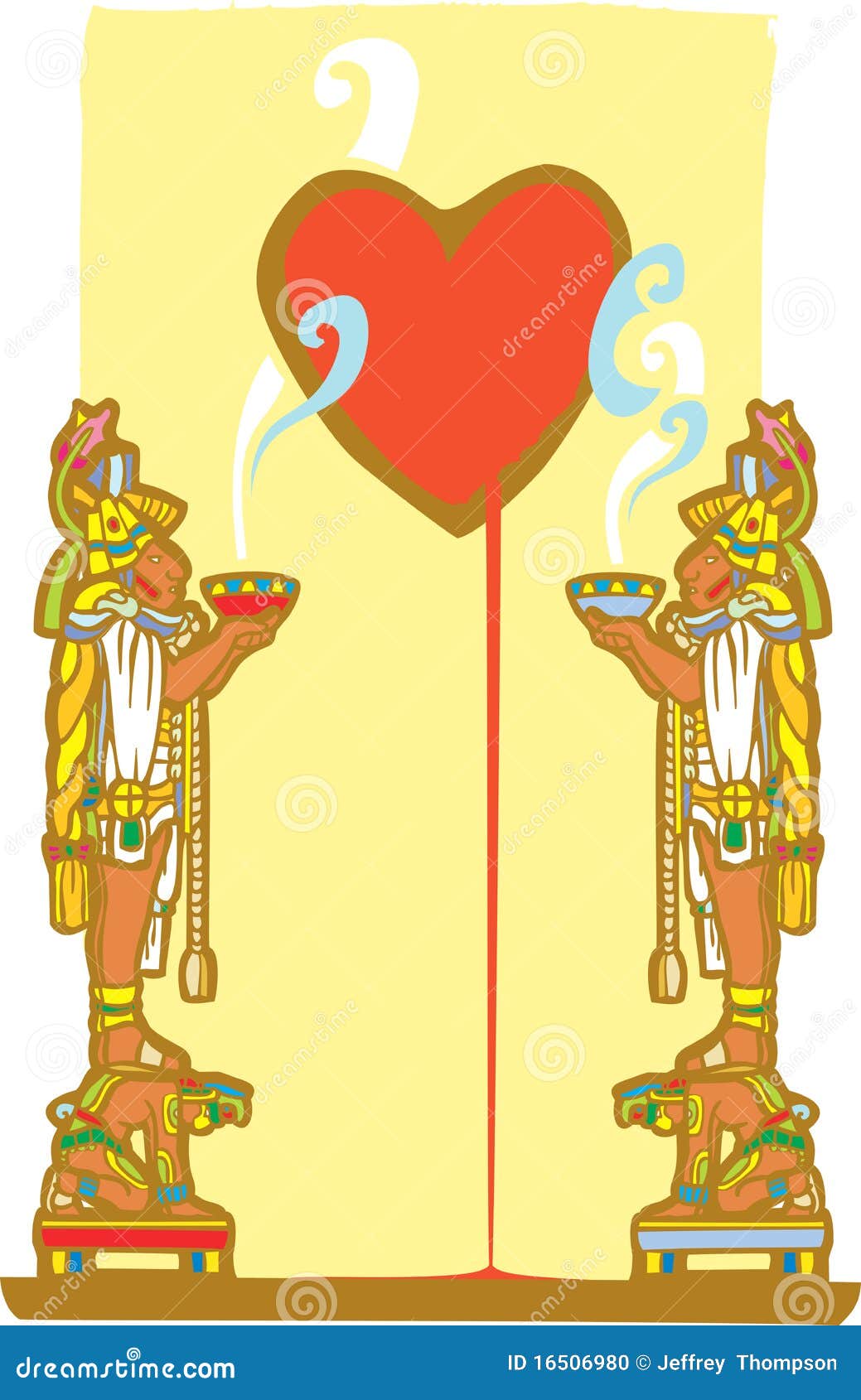 Mayan Heart stock vector. Illustration of temple, jungle - 16506980
