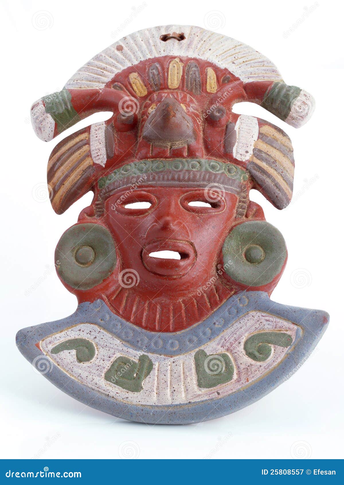 Mayan Mask. stock image. Image of ceramics, ethnic, color - 25808557