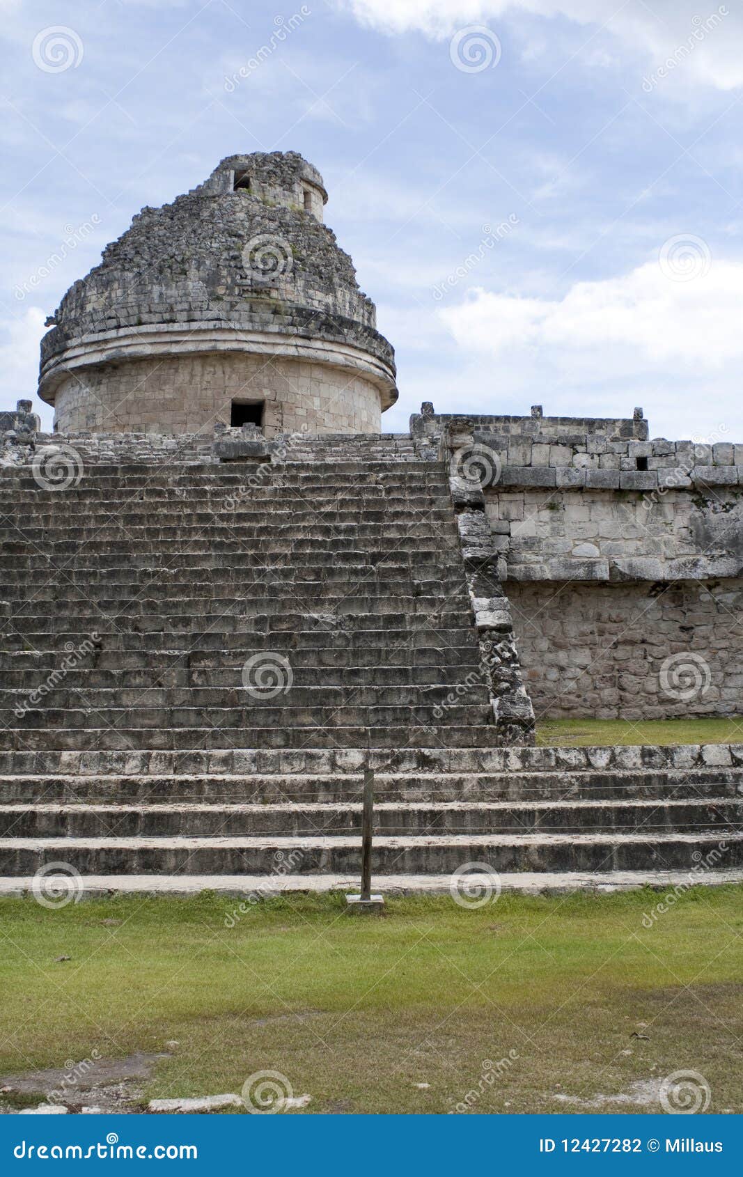 The Mayan Observatory stock photo. Image of itza, caracol - 12427282