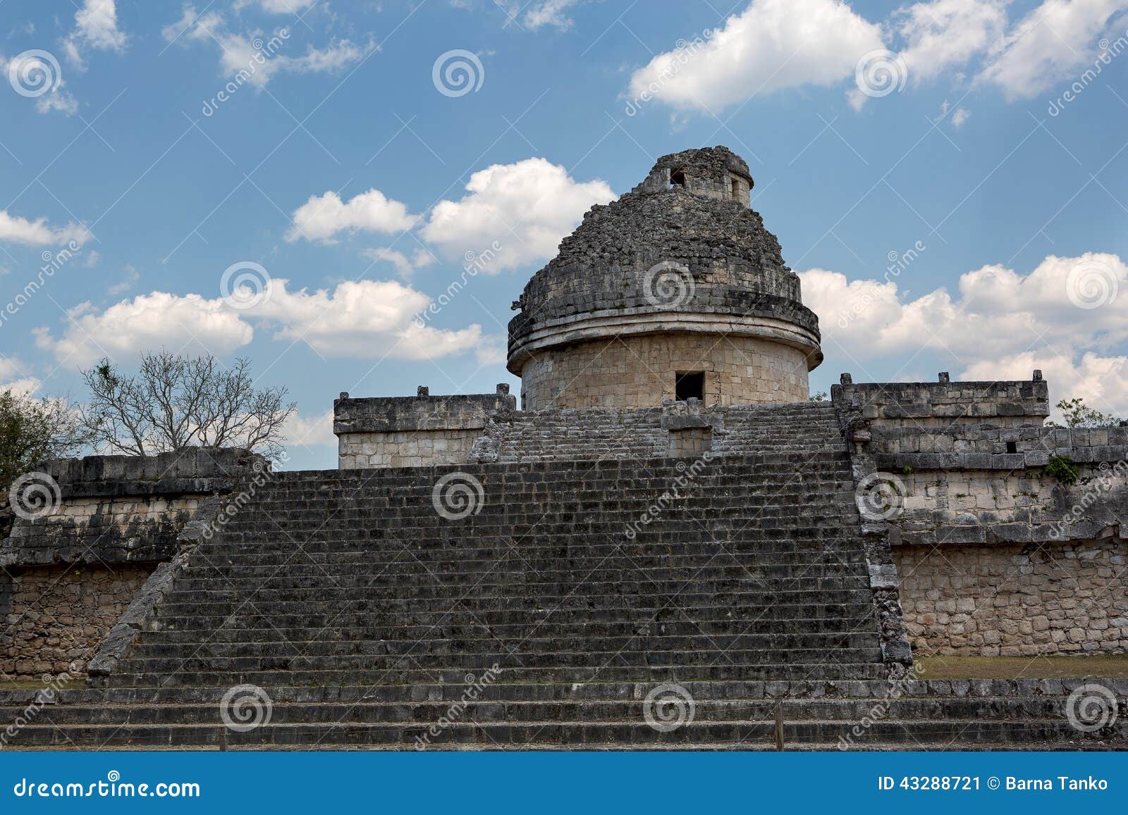The Mayan Observatory in Chichen Itza Stock Image - Image of belief ...