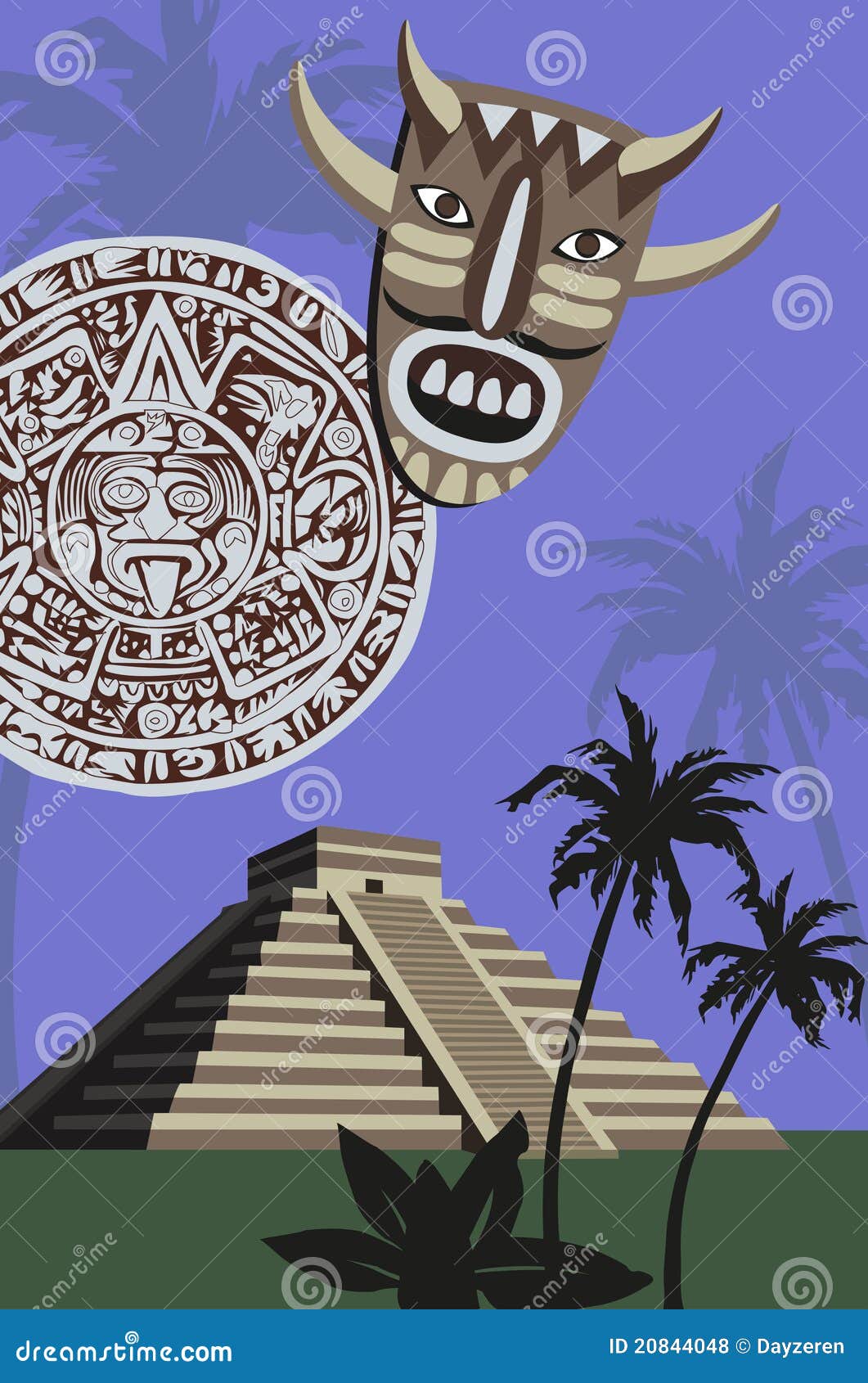 Mayan Pyramid - Labyrinth For Kids Vector Illustration | CartoonDealer ...