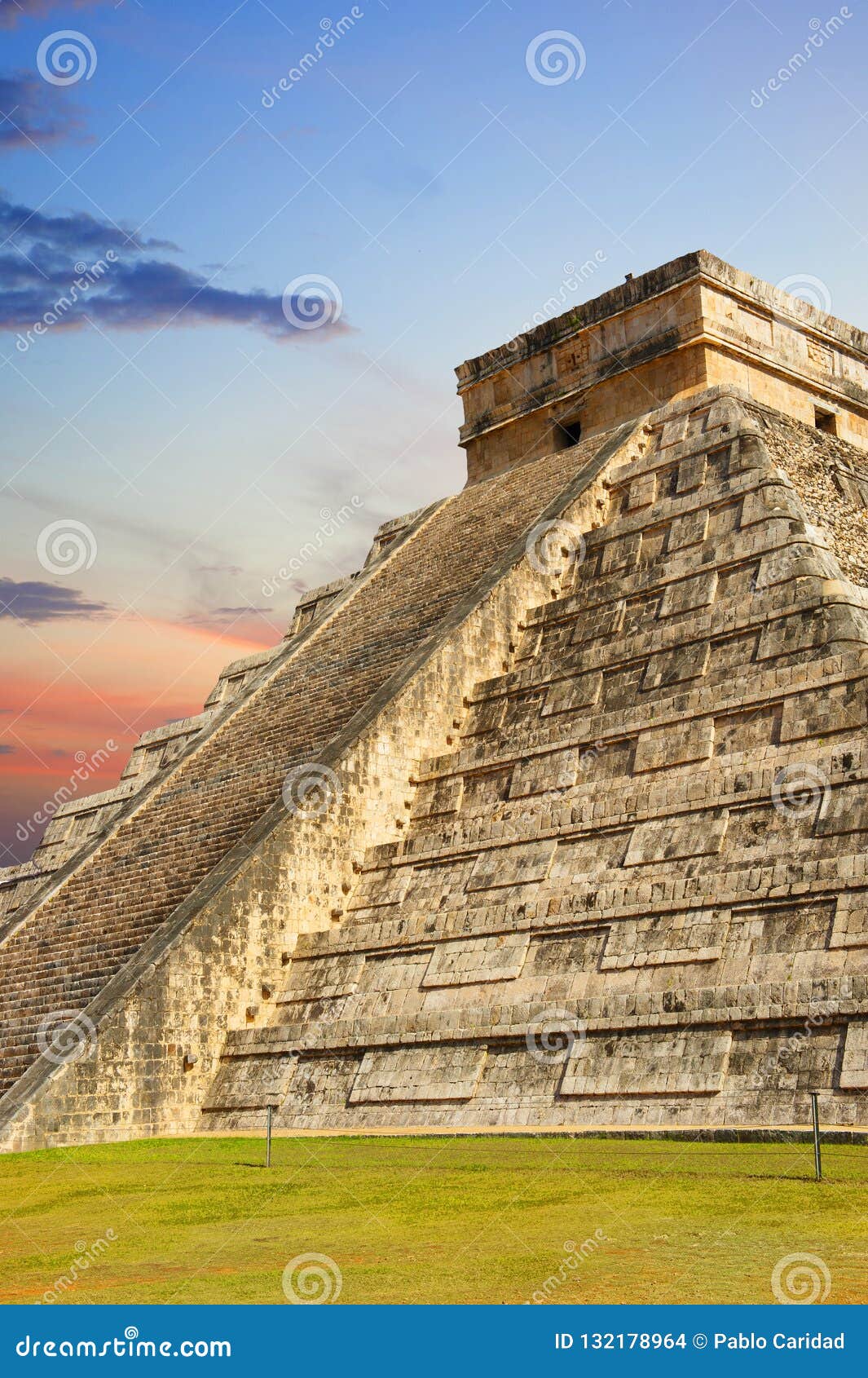 Mayan Temple, Chichen Itza, Mexico Stock Photo - Image of copy ...