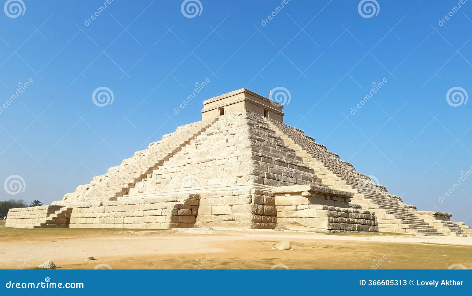 Ancient Civilizations Famous Mexican Pyramid Cartoon Vector ...