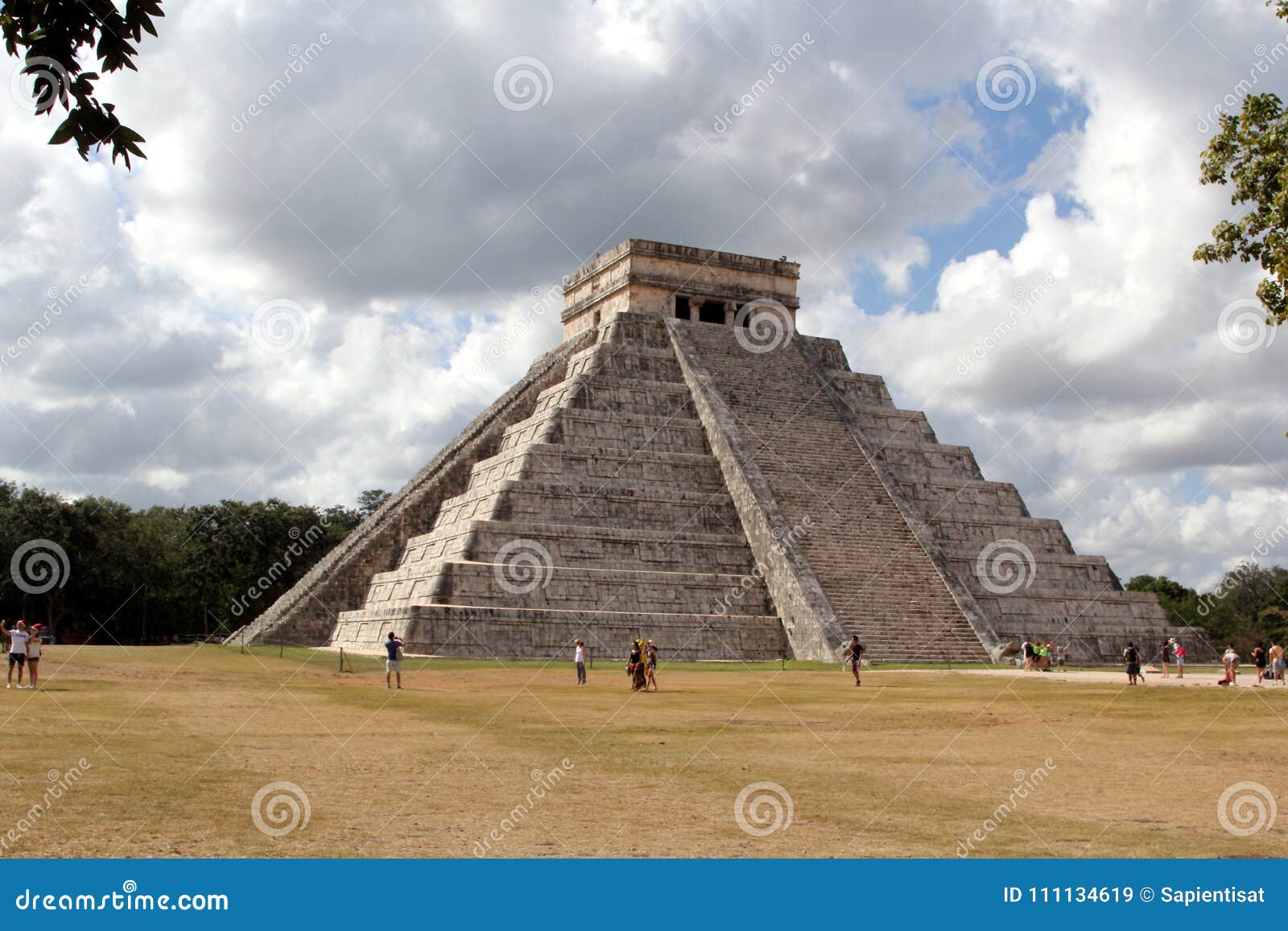 Visiting Mayan Pyramid Chichen Itza Editorial Image | CartoonDealer.com ...