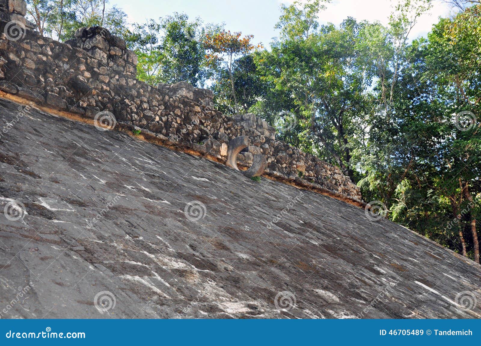 Mayan Pyramid, Coba, Mexico Stock Image - Image of sand, ruin: 46705489