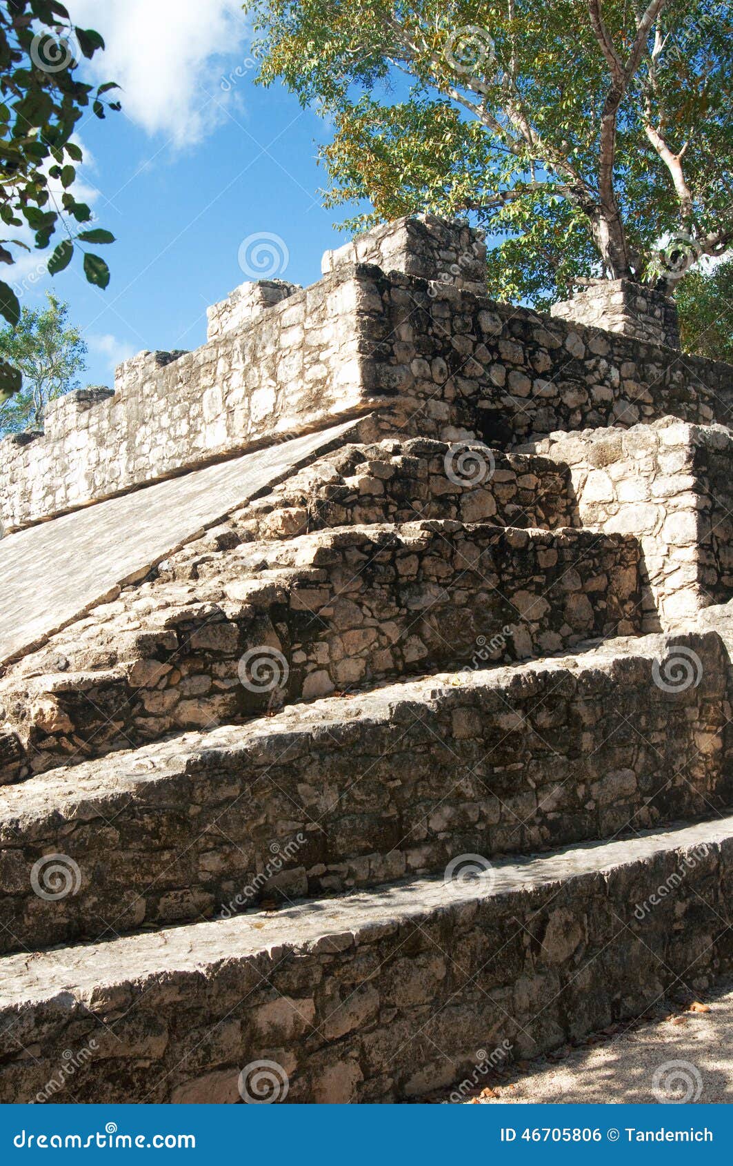 Mayan Pyramid, Coba, Mexico Stock Photo - Image of mexican, mexico ...