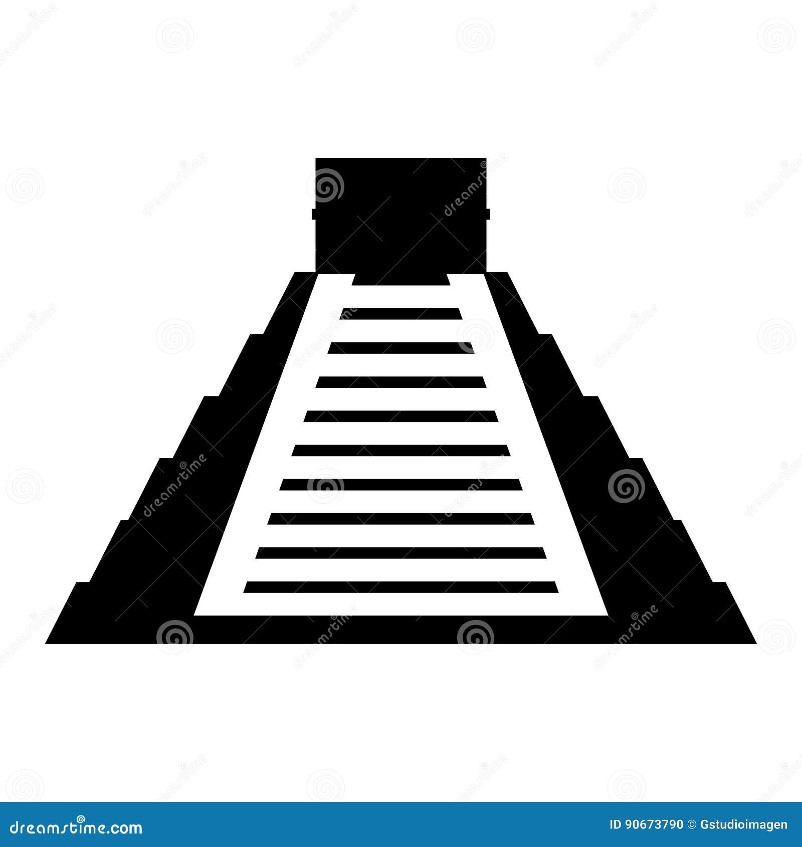 Mayan Pyramid Isolated Icon Stock Vector - Illustration of historic ...