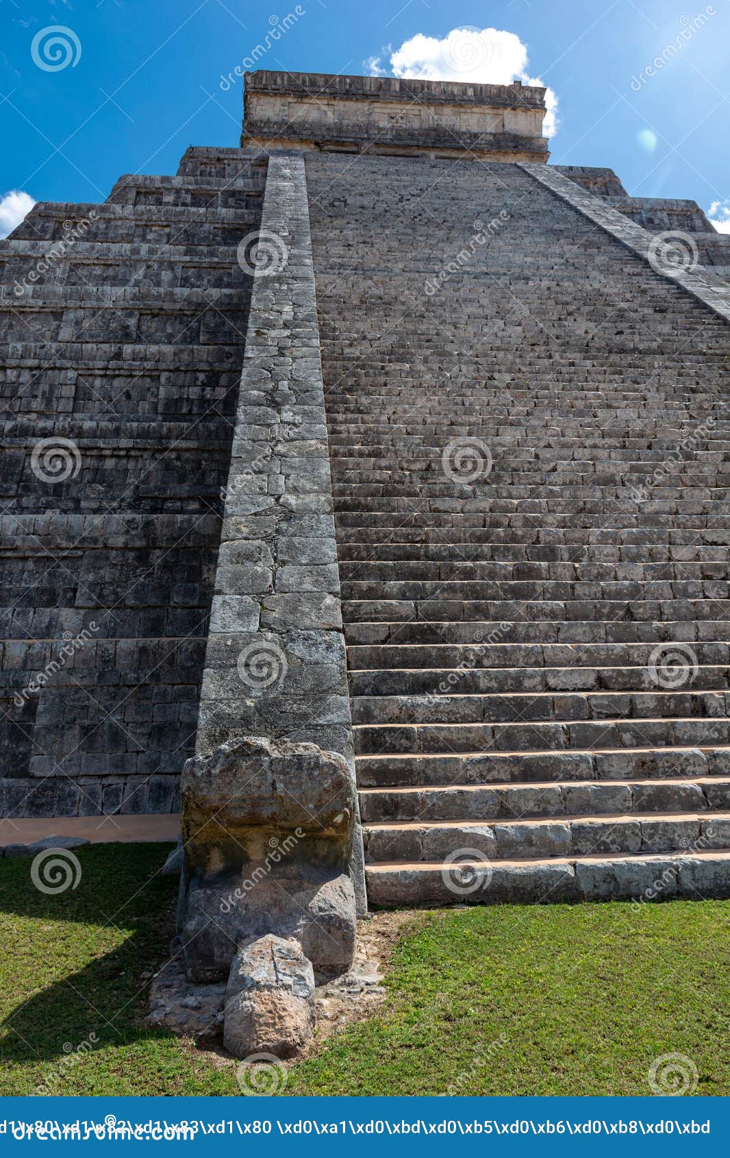 Mayan Pyramid of Kukulkan in Mexico, the Ancient City of Chichen Itza ...
