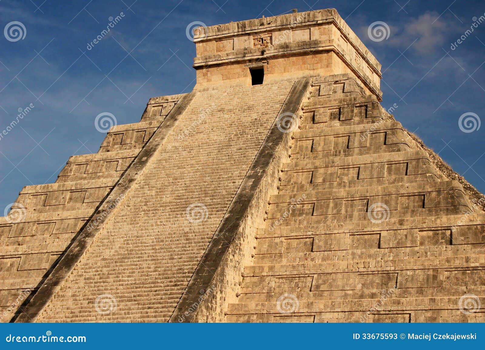 Mayan Pyramid of Kukulkan, Mexico Stock Image - Image of architecture ...