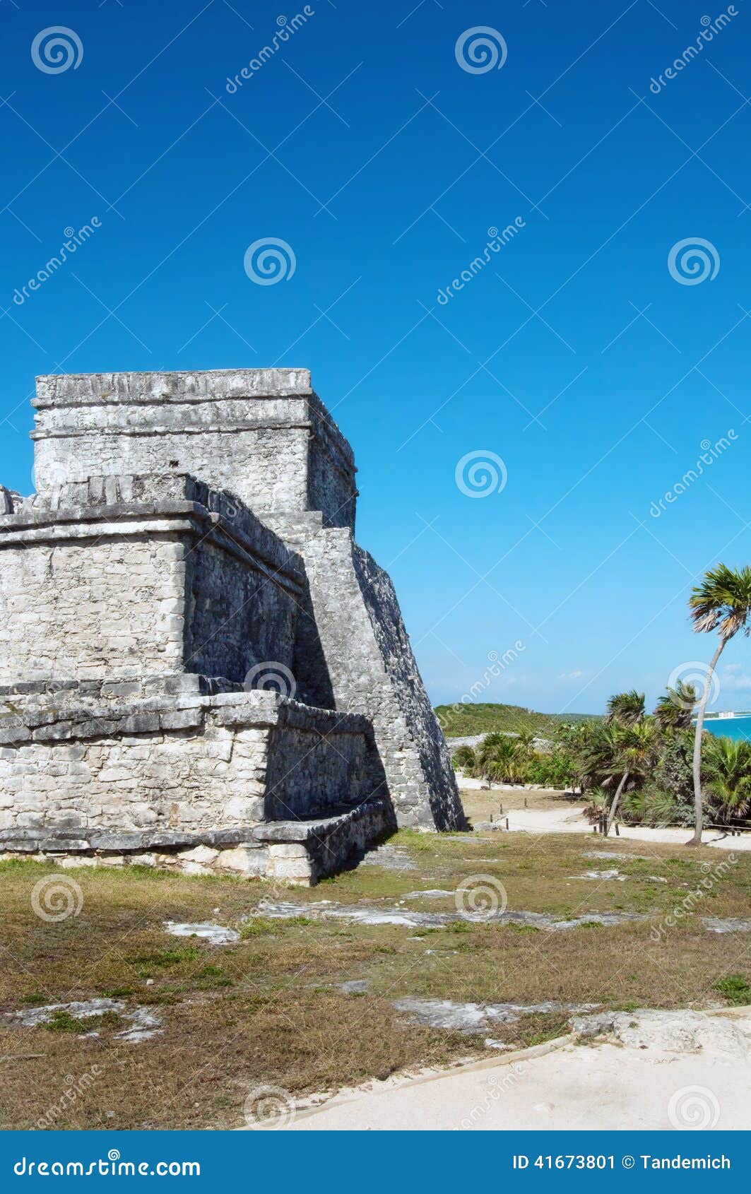 Mayan Pyramid, Tulum, Mexico Stock Image - Image of ruins, destination ...