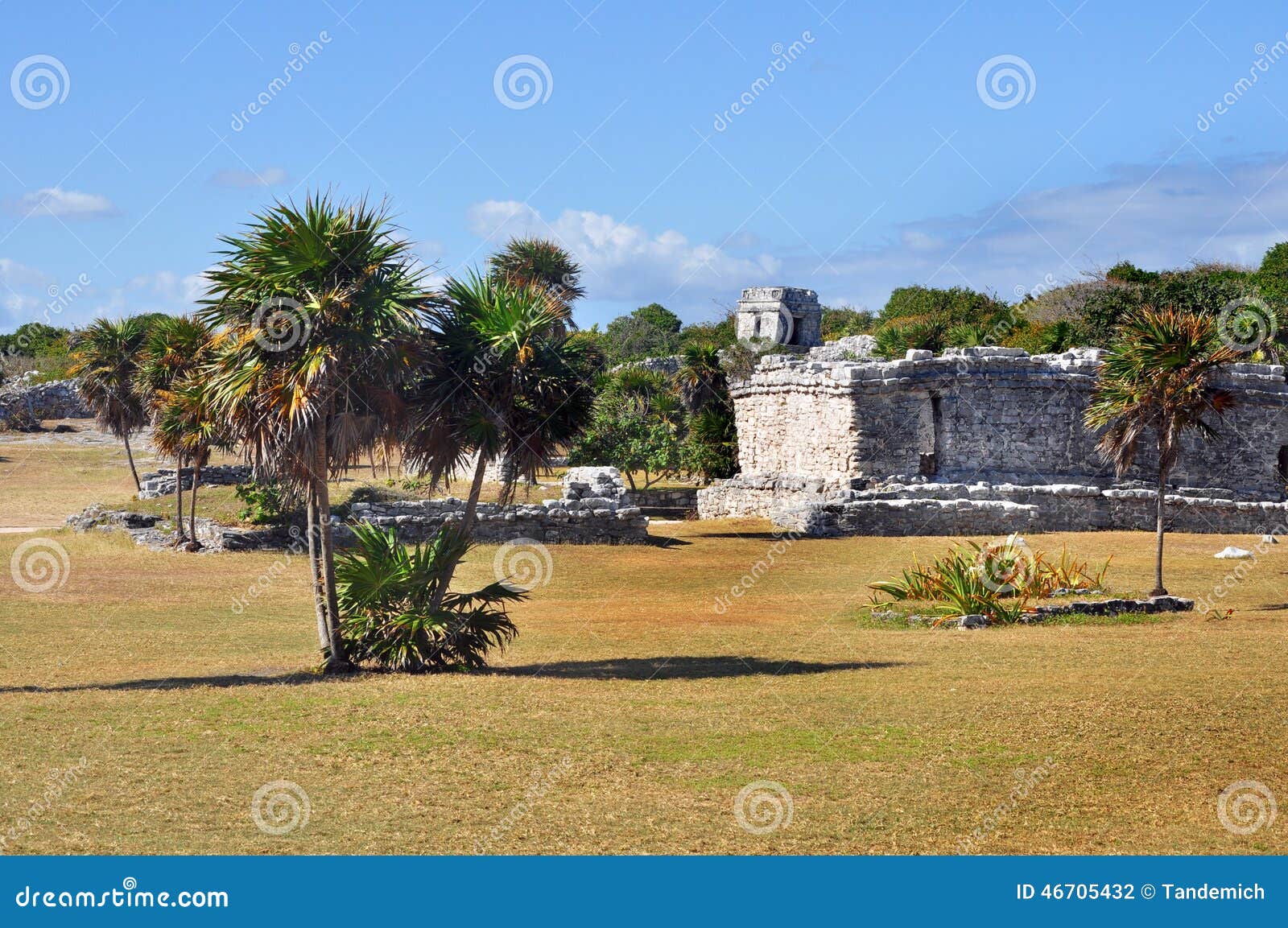 Mayan Pyramid, Tulum, Mexico Stock Photo - Image of culture, caribbean ...